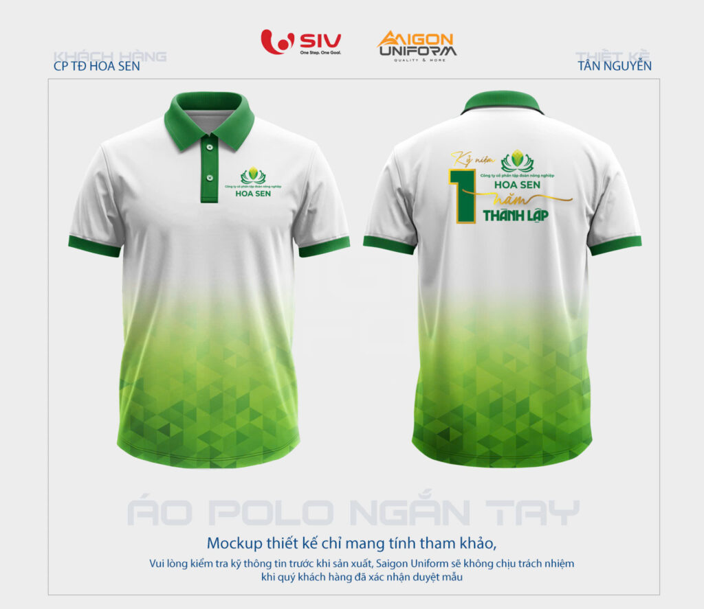Áo thun đồng phục Hoa Sen test - Saigon Uniform