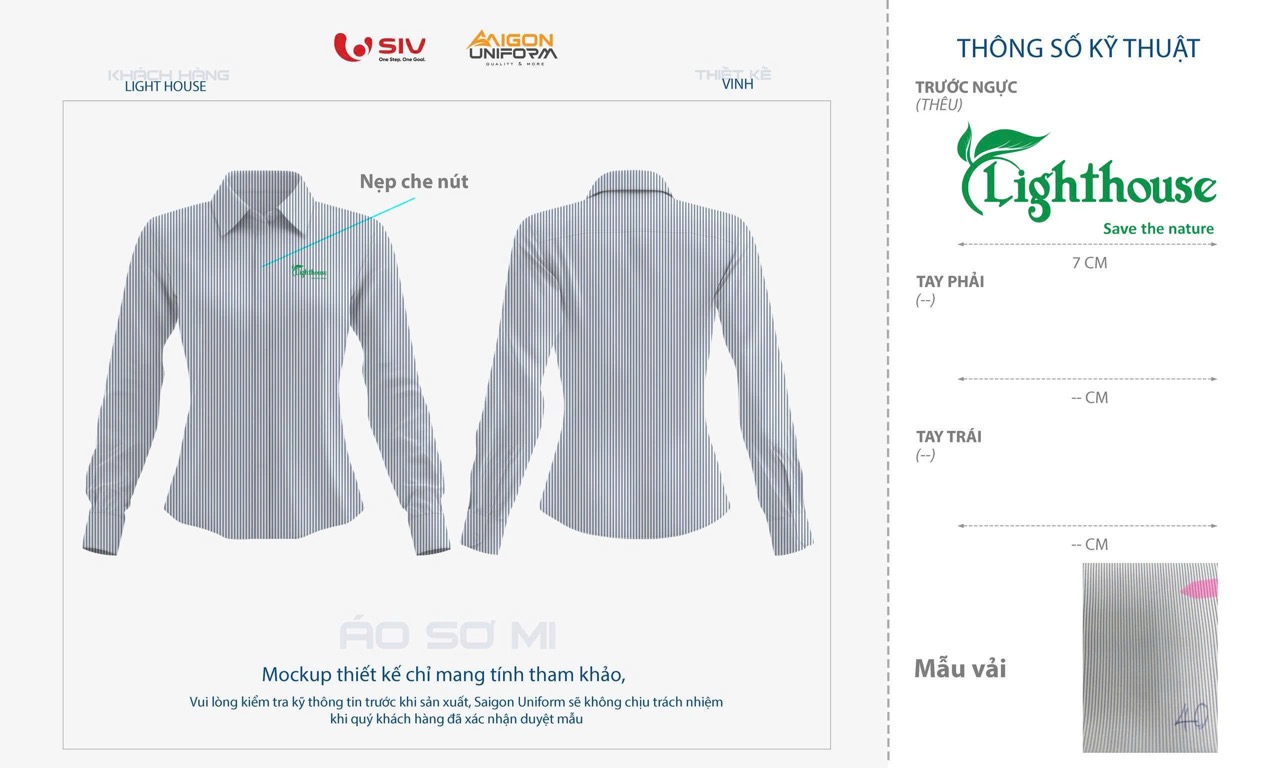 Áo sơ mi đồng phục Lighthouse - Saigon Uniform